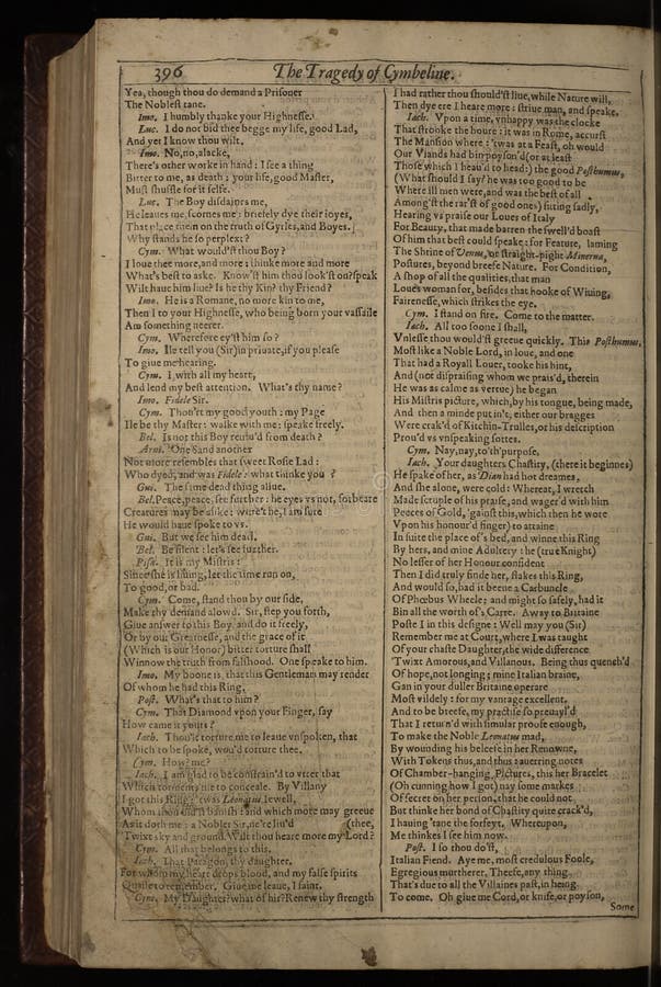 First Folio: The Tragedy Of Cymbeline, P. 28 Picture. Image: 222410729