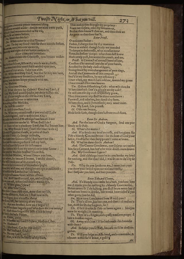 First Folio: Twelfth Night, Or What You Will, P. 19 Picture. Image ...