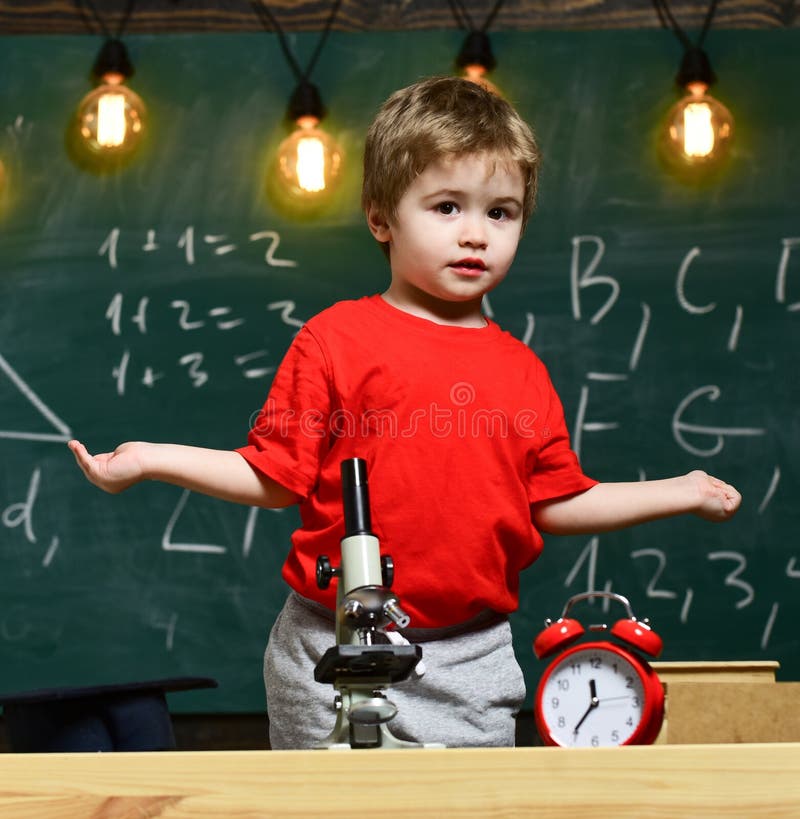 First Former Confused with Studying, Learning, Education. Child with ...