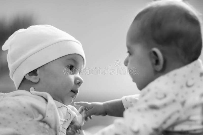 Interested in Each Other. Beautiful Couple Have Romantic Dinner in ...