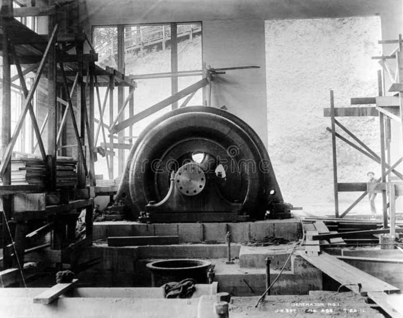 First Generator Installed At The White River Power Plant, Washington ...