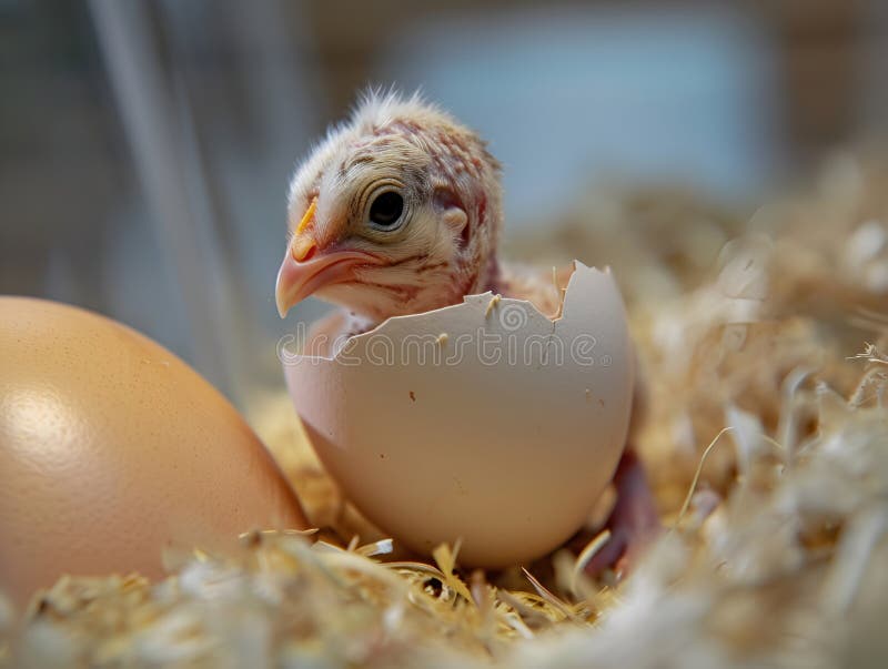 First Glance at the World, a Turkey Poult Peeking Out from Its Eggshell ...