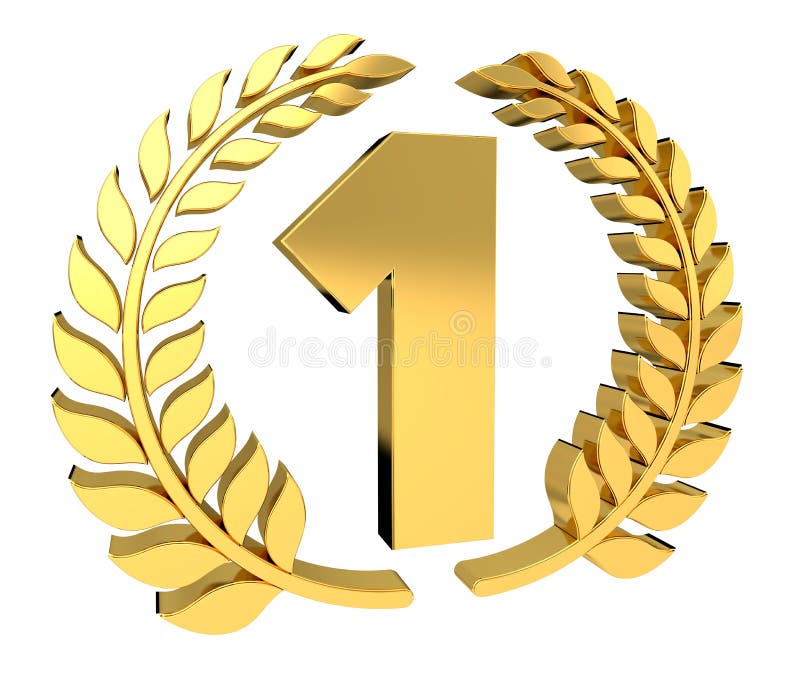 First Golden Price Icon 3D Rendering Stock Illustration - Illustration ...