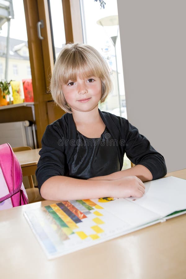 First grade girl stock image. Image of human, classroom - 31044781