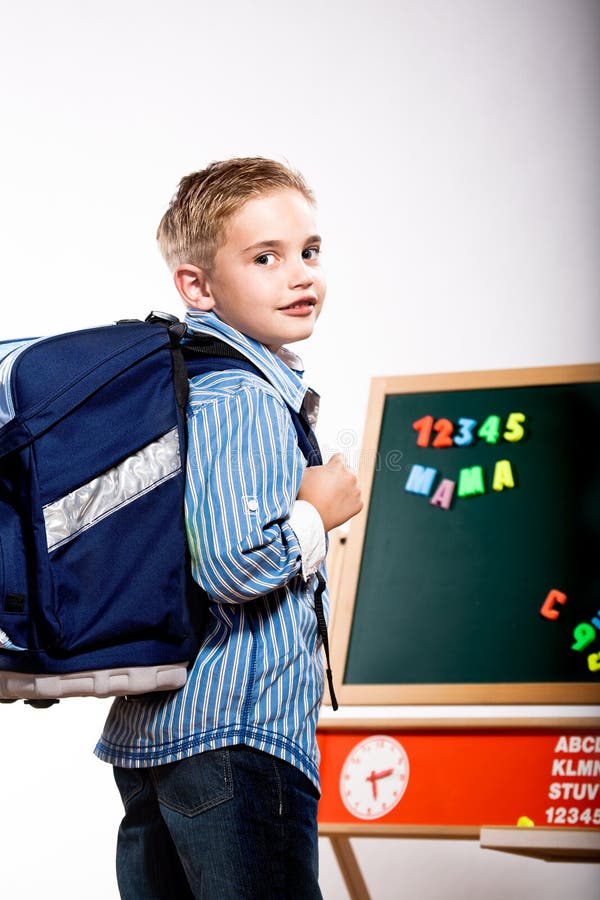 First grader boy stock image. Image of childhood, male - 21229635