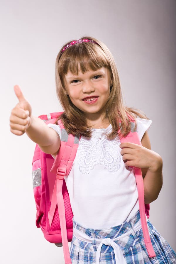 First grader girl stock image. Image of childhood, schoolgirl - 20685063