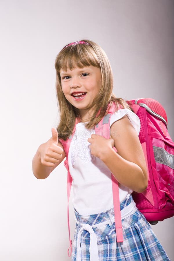 First grader girl stock image. Image of childhood, schoolgirl - 20685063