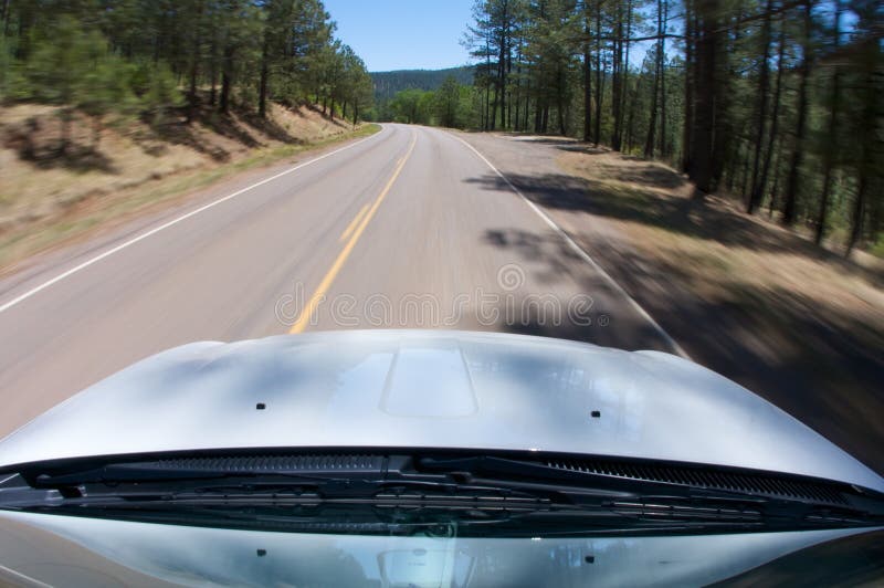 First Hand View of the Open Road Stock Photo - Image of freeway ...