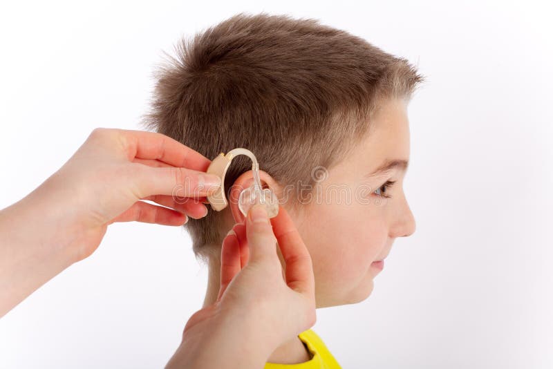 First hearing aid stock photo. Image of technology, people - 68128974