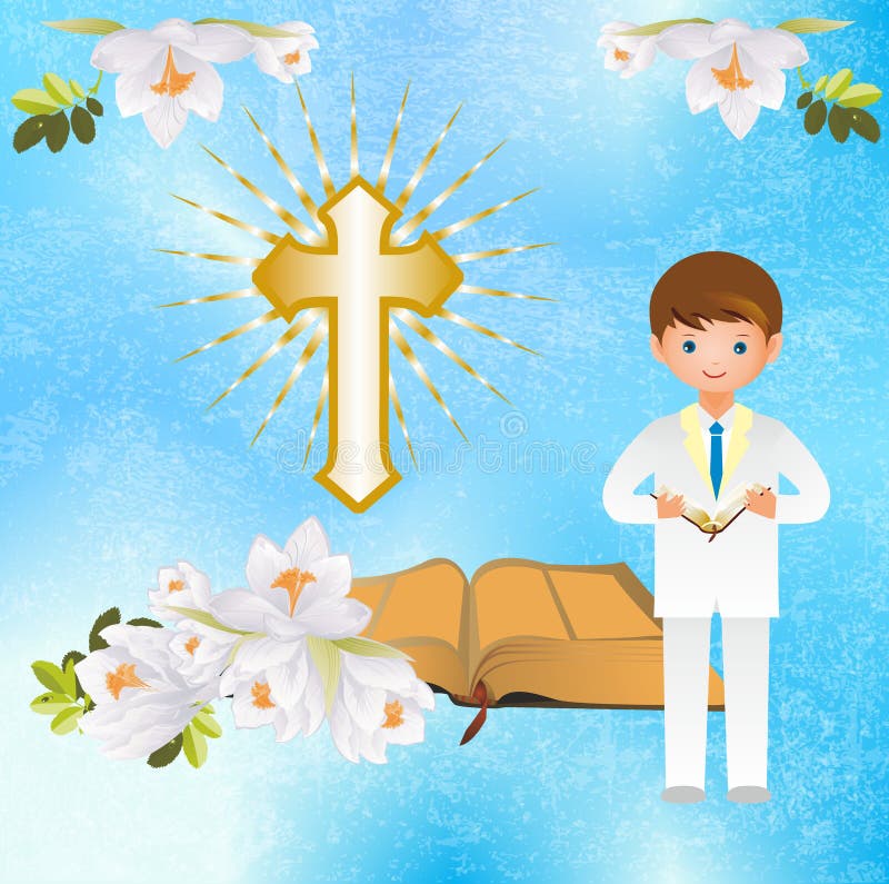 First holy communion stock illustration. Illustration of jesus - 168202917