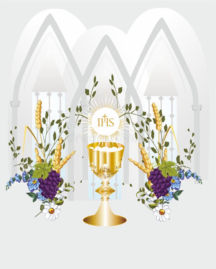 First communion stock illustration. Illustration of communion - 40591501