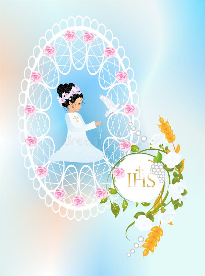 First Holy Communion, stock image. Image of prayer, catholic - 211902589