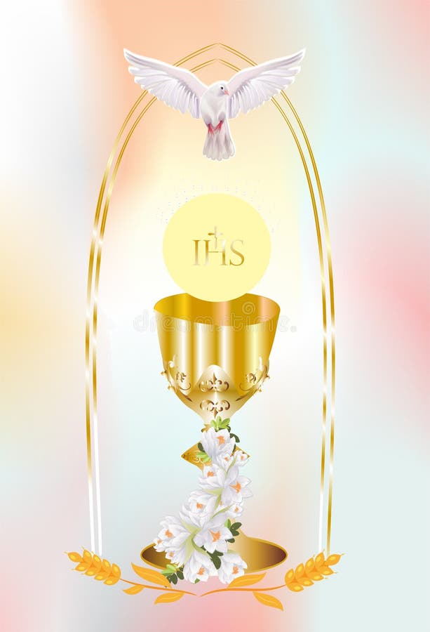 First Holy Communion, stock illustration. Illustration of communion ...