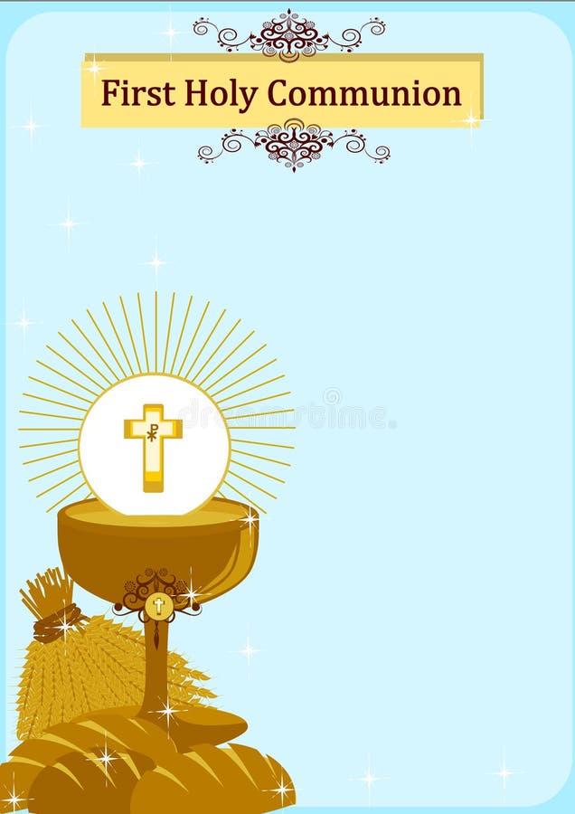First Holy Communion stock vector. Illustration of religion - 48772033