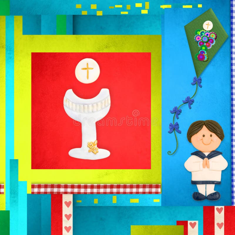 First Holy Communion Reminder Boy Stock Illustrations – 429 First Holy ...