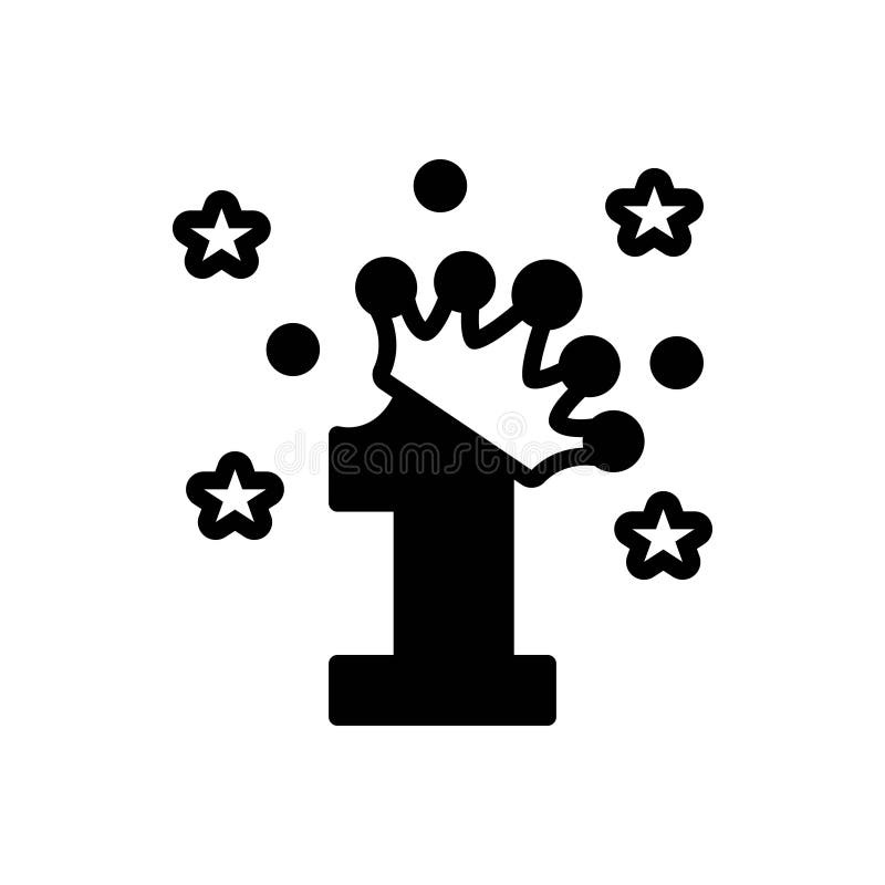 Black Solid Icon for First, Sonner and Place Stock Vector ...