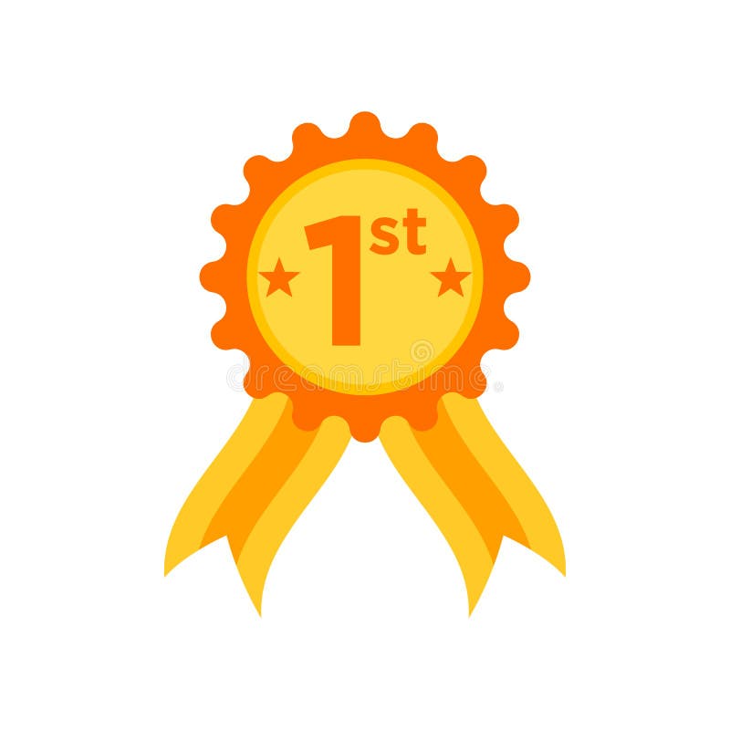 First Icon Vector Sign and Symbol Isolated on White Background Stock ...