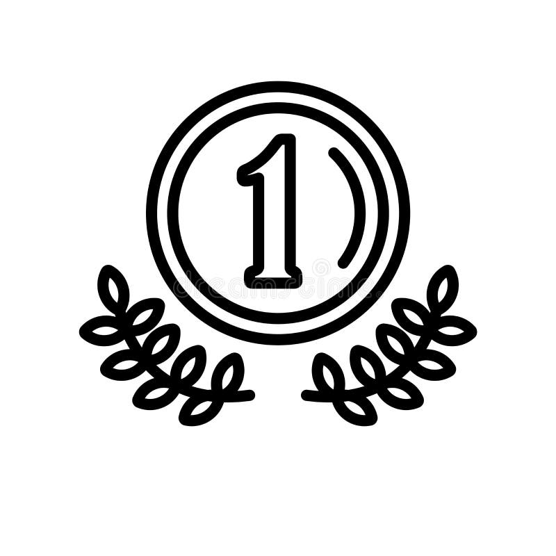 First Icon Vector Sign and Symbol Isolated on White Background Stock ...