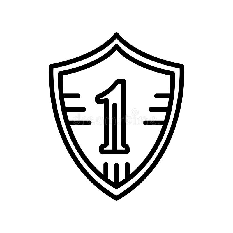 First Icon Vector Sign and Symbol Isolated on White Background Stock ...