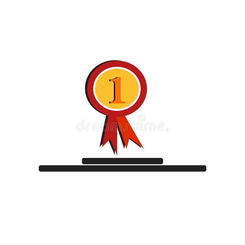 First Icon Vector Sign and Symbol Isolated on White Background Stock ...