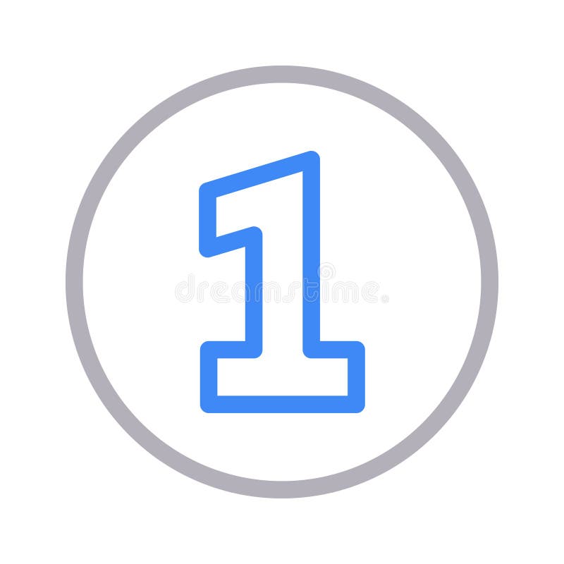 First Vector Color Line Icon Stock Vector - Illustration of shiny ...