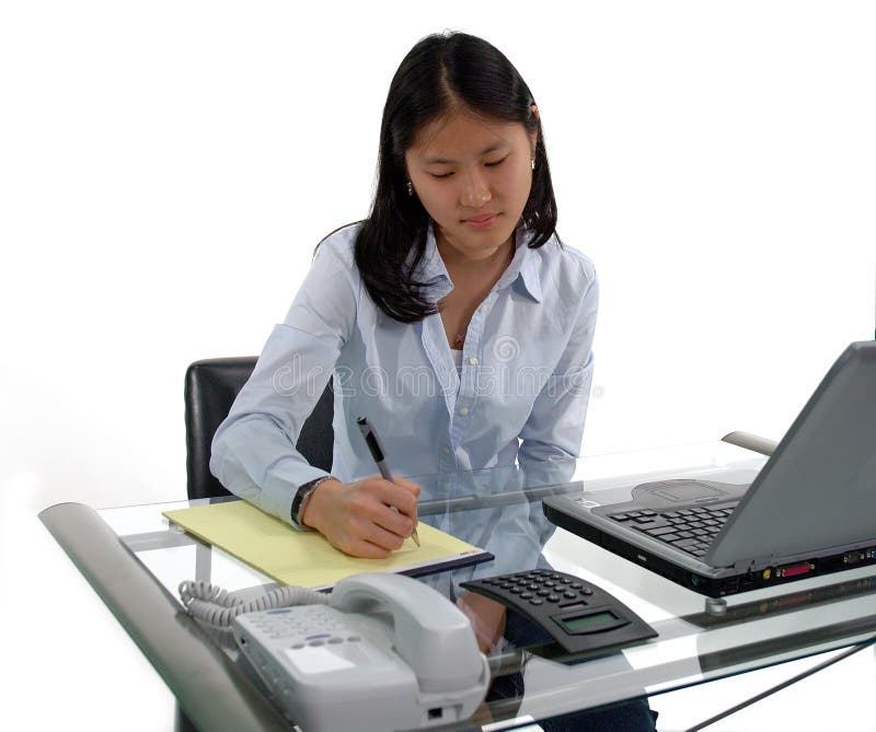 First Job Receptionist stock photo. Image of teen, secretary - 61742