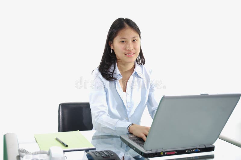 First Job Receptionist stock photo. Image of teen, secretary - 61742