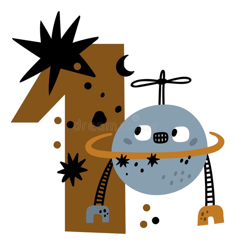 First Kid Birthday. Theme Party Decoration Element Stock Vector ...