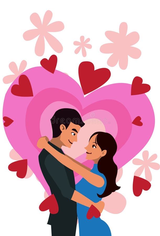 First Kiss stock illustration. Illustration of love, date - 16076246