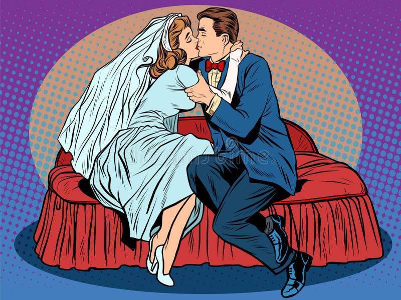 Cartoon Bride Groom Kiss Stock Illustrations 1 126 Cartoon Bride