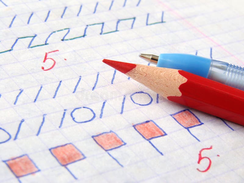 First lesson stock image. Image of writing, concept, mark - 23818885