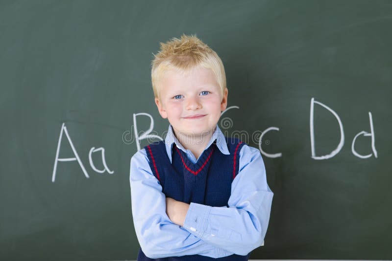 First lesson stock image. Image of chalk, alphabet, looking - 6435869