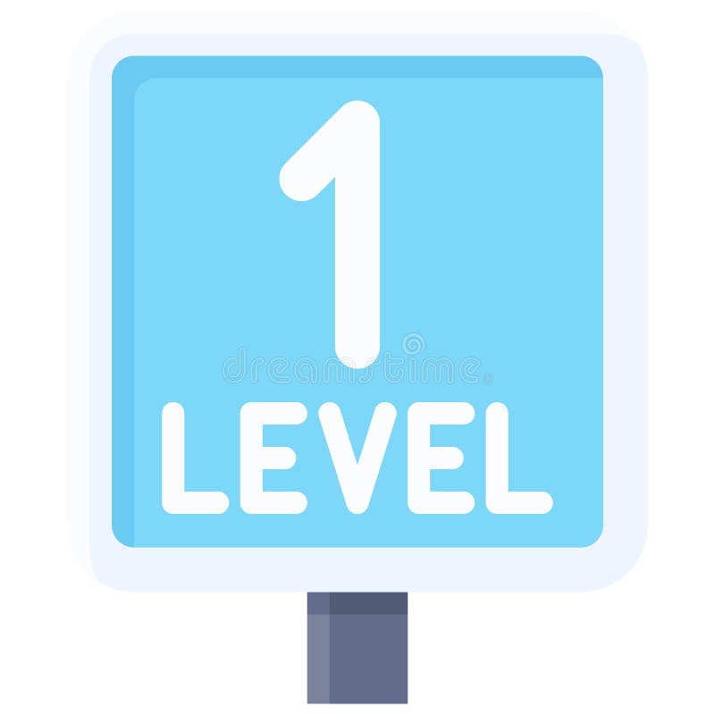 First Level Sign Icon, Parking Lot Related Vector Stock Vector ...