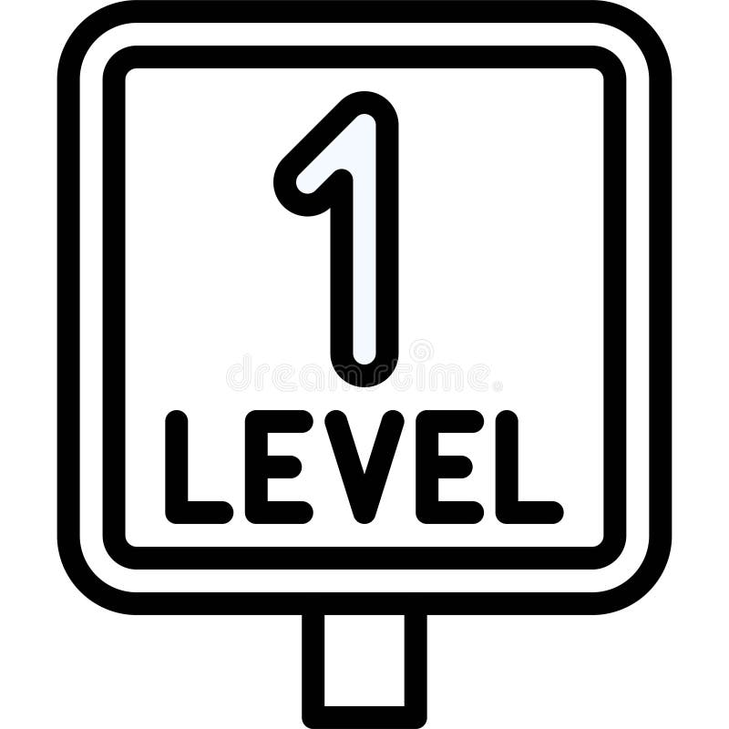 First Level Sign Icon, Parking Lot Related Vector Stock Vector ...