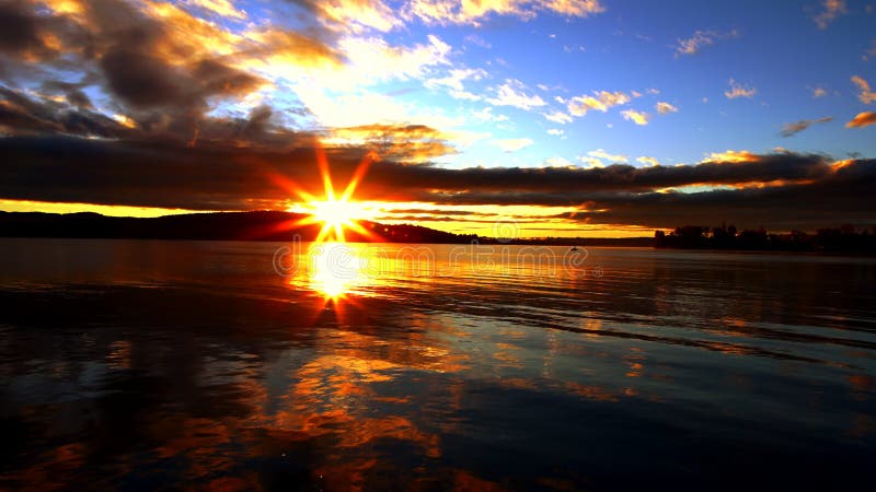 First Light of Dawn on Lake Maggiore Stock Video - Video of coast ...