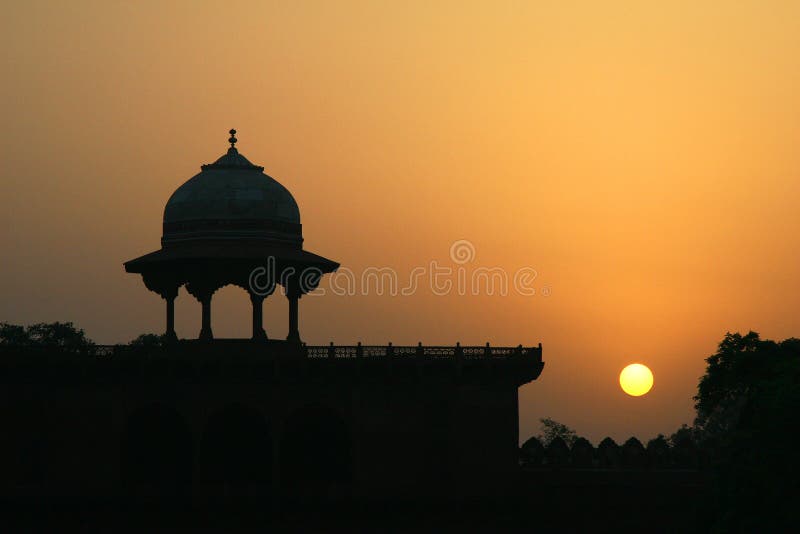 First Light of the Day at Taj Mahal. Stock Image - Image of agra ...