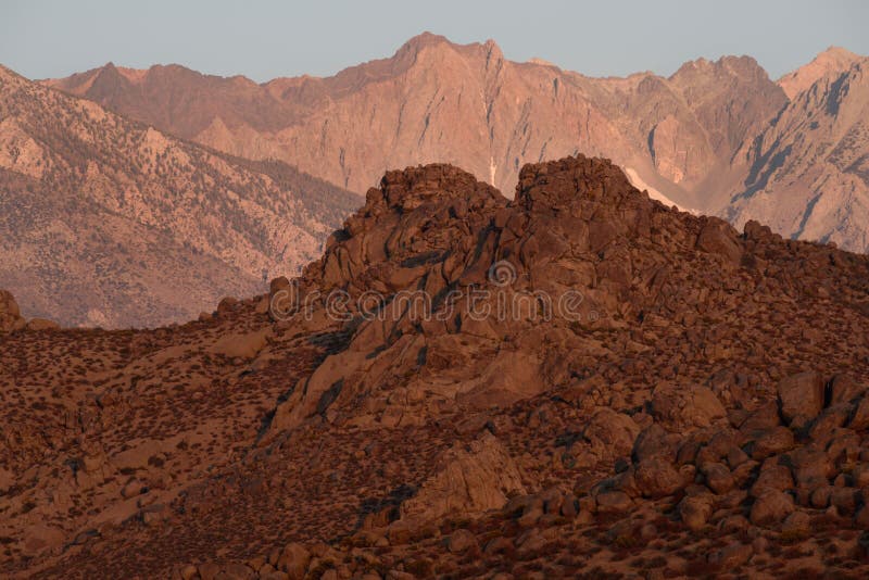 Sierran wall at sunrise 1 stock photo. Image of sunrise - 106513826