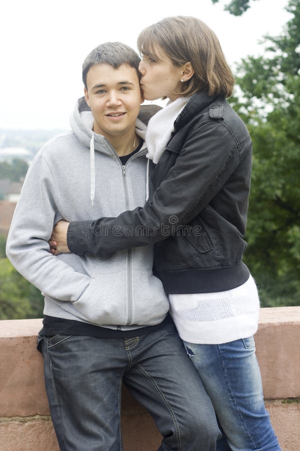 Lovers stock image. Image of fall, embracing, engaged - 1501915