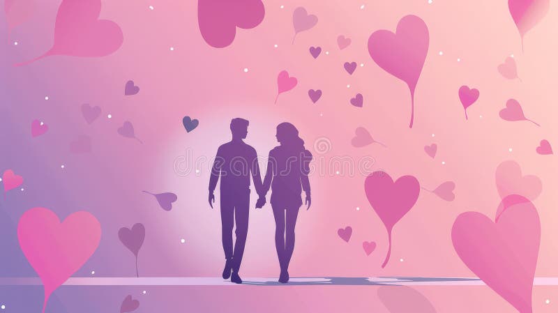 First Love: a Minimalist Illustration Stock Image - Image of enchanting ...