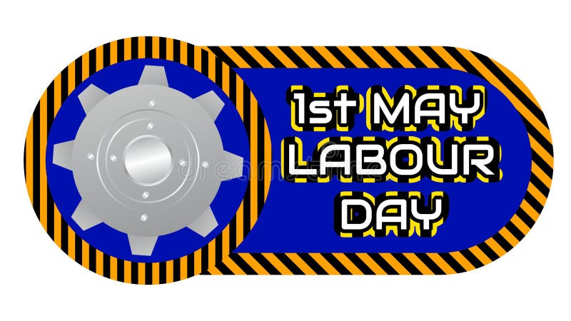 First May Labour Day Illustration with Close Hand with Bright Rays ...