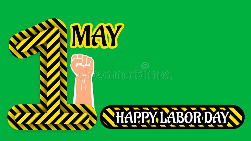 First May Labour Day Green Screen Illustration Stock Illustration ...