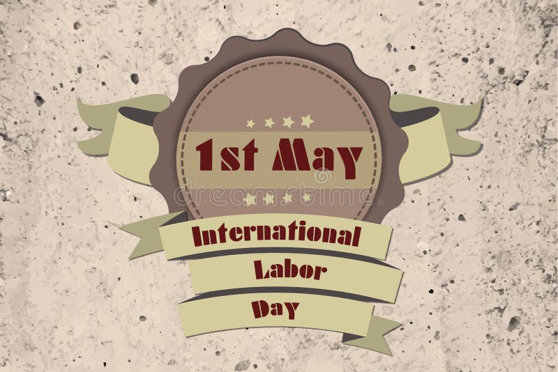 First May Ribbon Background. Grunge Texture Cream Background Stock ...