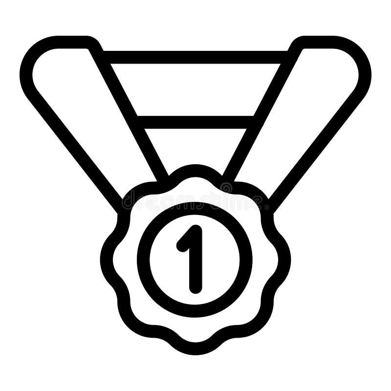 Medal First Place Icon Outline Style Stock Illustrations – 1,105 Medal ...