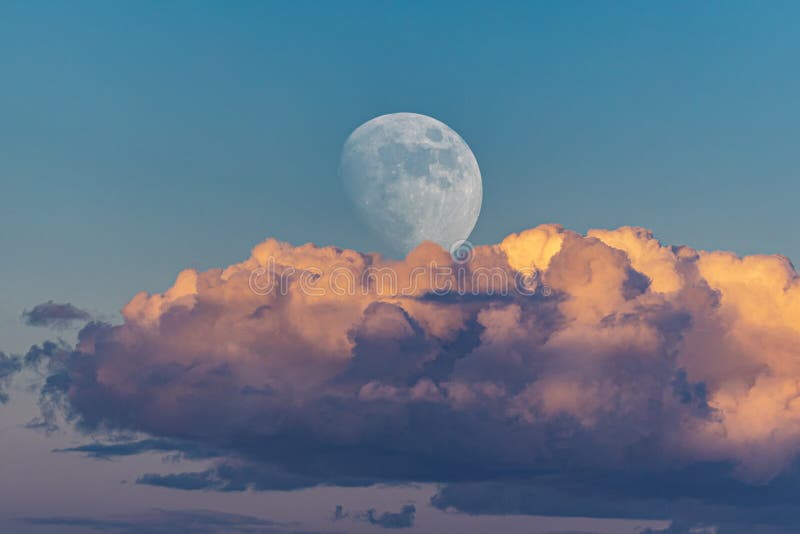 The First Moon of 2023 in the Cold Winter Stock Image - Image of moon ...
