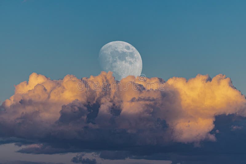 The First Moon of 2023 in the Cold Winter Stock Image - Image of ...