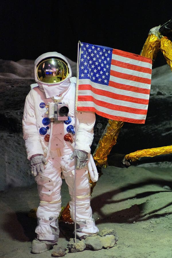 Neil Armstrong And Moon Model