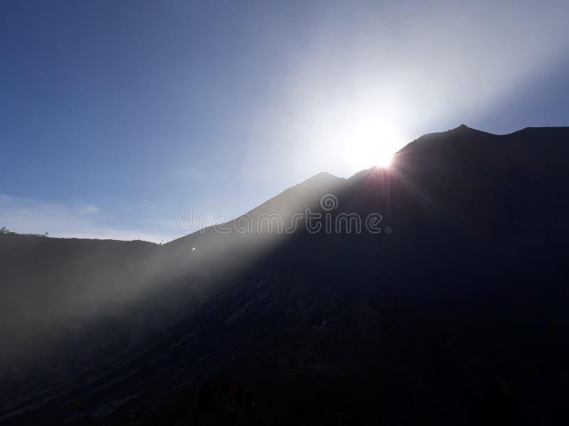 First Morning Light on the Top of the Mountain 2 Stock Photo - Image of ...