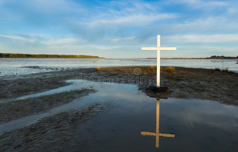 First Morning Sunlight Cross Stock Photo - Image of jesus, religion ...