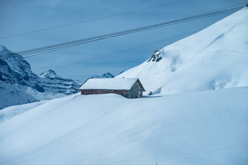 First Mountain in Grindelwald with Alpine Views Switzerland Stock Photo ...
