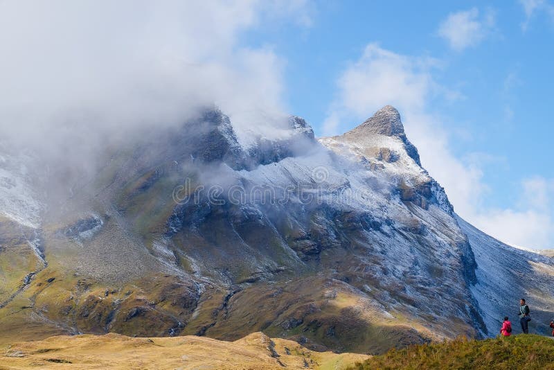 First Mountains , Switzerland Editorial Photography - Image of cloud ...